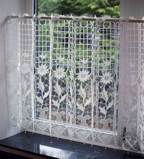 CAFÉ NET CURTAINS Kitchen Nets Macramé Ready Made Curtain Panel
