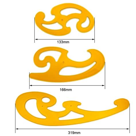 Uxcell 9 Stücke Kurve Herrscher Multi Funktion Com Vicedeal
