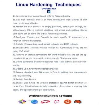 Linux Hardening Guidelines Pdf PDF