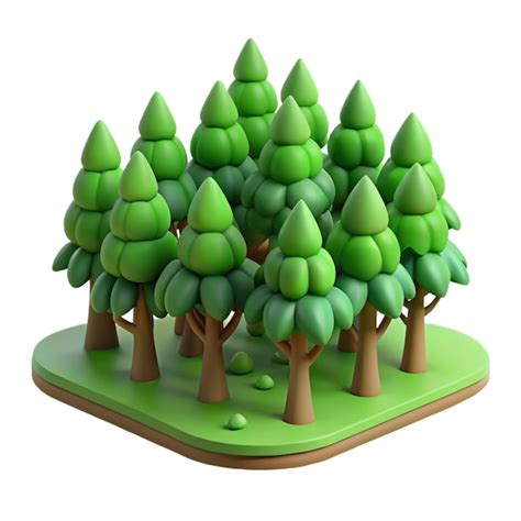 A Model Of A Forest With Trees On It Premium AI Generated Image