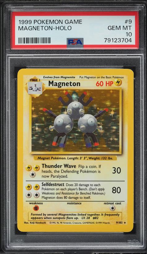 Pokemon Base Set Holo Magneton PSA GEM MINT Weekly Sunday Auction PWCC Marketplace