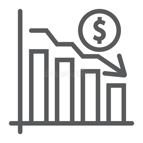 Stock Chart Line And Glyph Icon Graph And Finance Statistic Diagram Sign Vector Graphics A