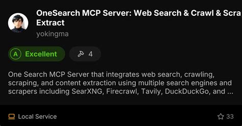 Onesearch Mcp 服务器：网页搜索、爬取、抓取与内容提取 · Lobehub