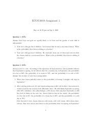 Assignment Pdf ECON Assignment Due At Pm On Sep Question