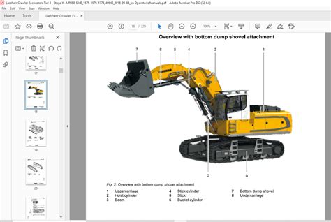 Liebherr R Sme Hydraulic Excavator Operator S Manual