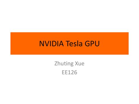 Nvidia Tesla Gpu