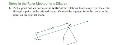 Solved Steps In The Ruler Method For A Dilation 1 Pick A