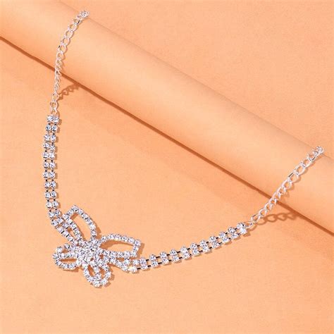 Butterfly Rhinestone Leg Wrap Leg Chains Rave Clothesrave Outfitsedc
