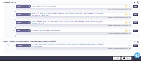 bulk actions in test cases functionize
