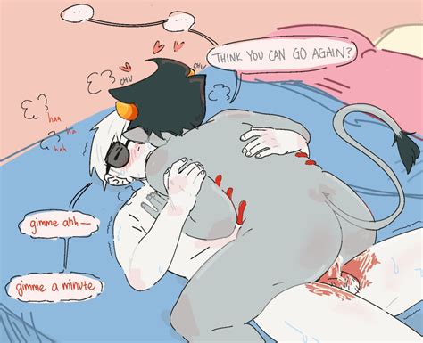 Rule 34 Alien Black Hair Blonde Hair Dave Strider Gay Grey Skin
