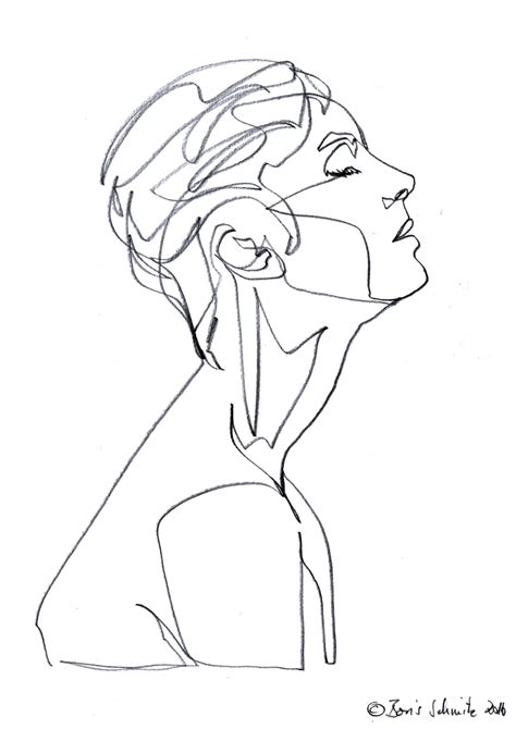 Gaze 475″ Continuous Line Drawing By Boris Schmitz Art Drawings Line Art Drawings Sketches