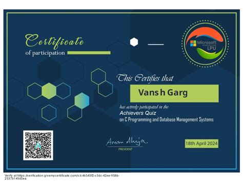 Vansh Garg On Linkedin Microsoftachievers Dbms Cprogramming Quiz
