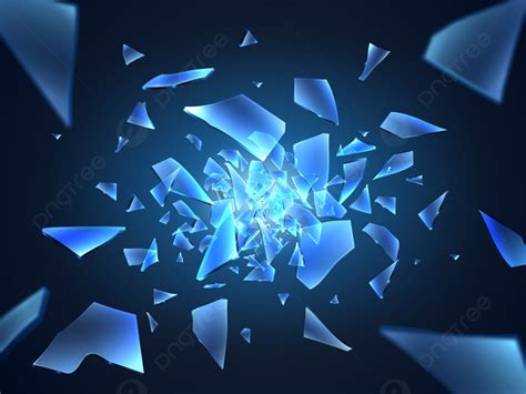 Realistic Shattered Glass Pieces Background Glass Background