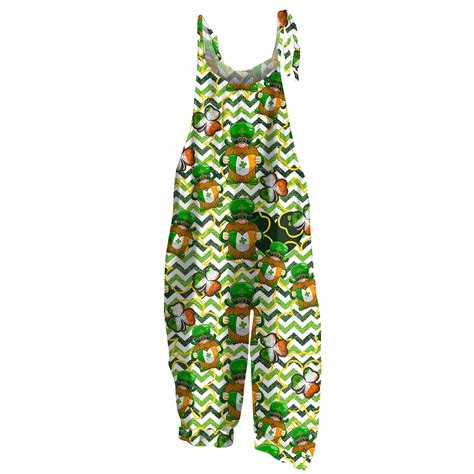 Dengdeng St Patricks Day Black Rompers For Women Dressy Spaghetti Strap