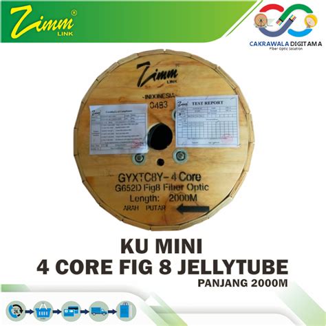 Jual Kabel Fo Ku Mini 4 Core Jellytube Fig 8 Zimmlink Aerial G652d 2000m Shopee Indonesia