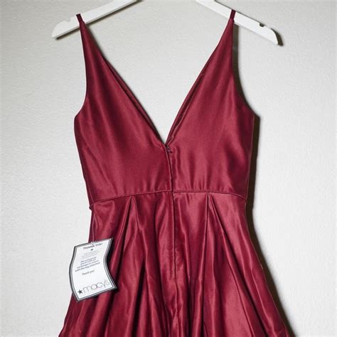 Blondie Nites Womens Burgundy And Red Dress Depop