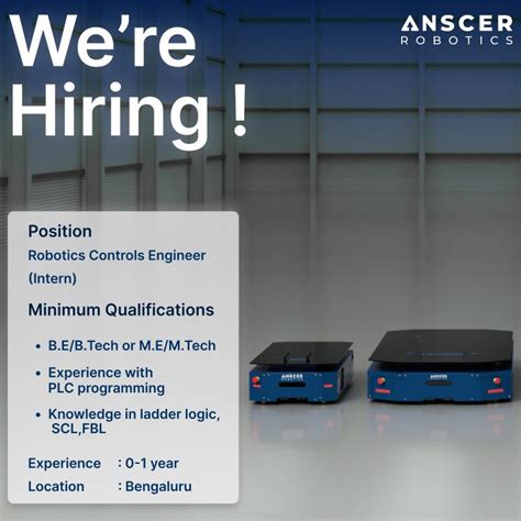 anscer robotics on linkedin controlsengineer hiring mobilerobotics