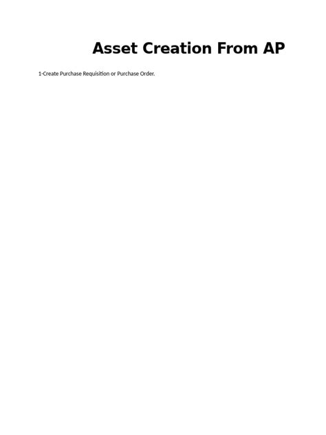 Asset Creation From Ap Pdf