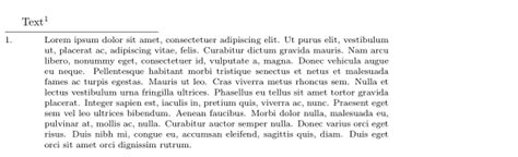 Footnote Indentation 125cm Of Multiple Lines Footnotes Tex Latex