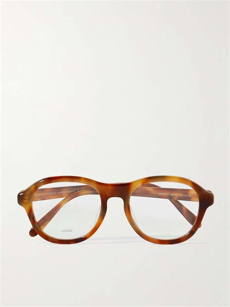 Loewe Eyewear Round Frame Tortoiseshell Acetate Optical Lenses For Men