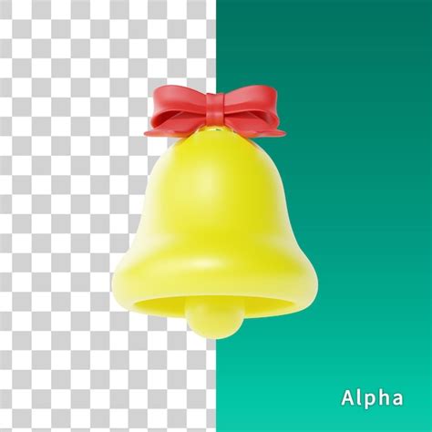 Premium Psd Bell And Bow Tie 3d Render