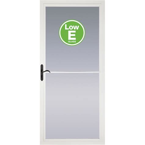 Pella Rolscreen 32 In X 81 In White Aluminum Reversible Hinge Storm