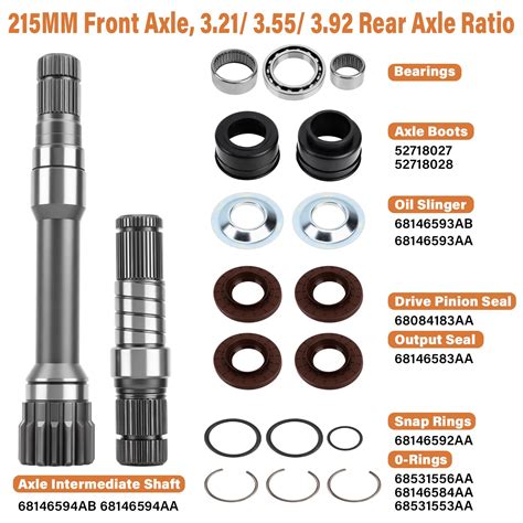 Right Front Differential Axle Intermediate Shaft Kit