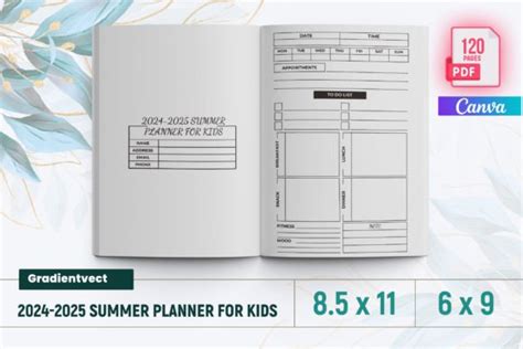 Kdp 2024 2025 Summer Planner Canva Graphic By Gradientvect · Creative