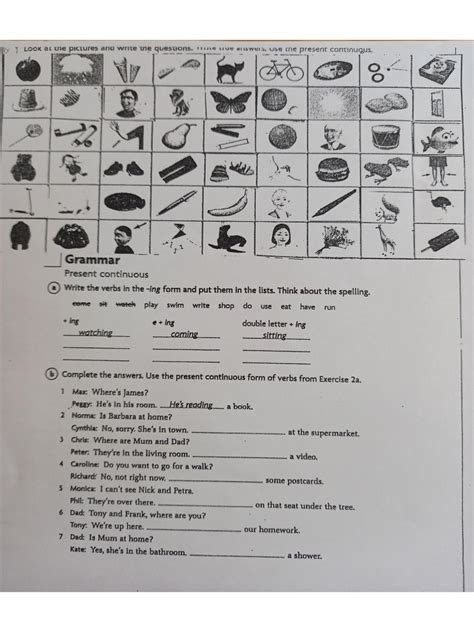Present Progressive Exercises Pdf