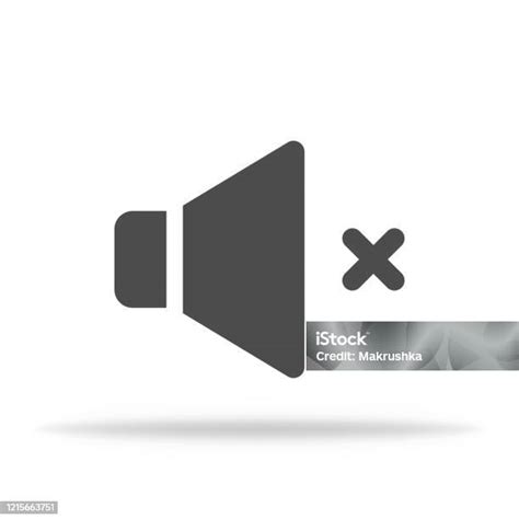 볼륨 스피커 아이콘을 음소거합니다 메가폰으로 라우드 스피커 플레이어의 미디어 아이콘입니다 소리가 나지 않는 오디오 또는 비디오