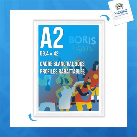 Cadre Affichage Clic Clac Mural A 2 Blanc 9003 Personnalisable Objet