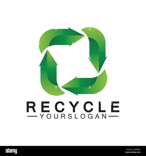 Green Arrow Recycle Logo Vector Icon Template Stock Vector Image And Art