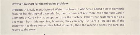 Solved Draw A Flowchart For The Following Problem Problem A Chegg