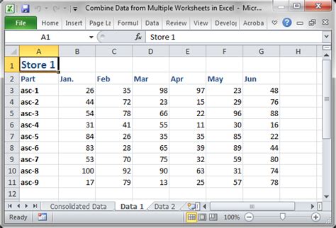 Combine Data From Multiple Worksheets In Excel