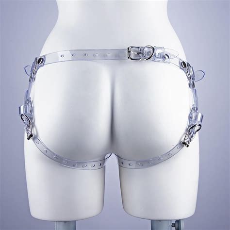Pvc Pegging Harness For Double Dildo Strap On Harness Bdsm Harness