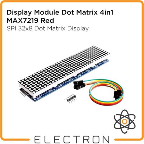 jual display module dot matrix 4in1 max7219 red led 32x8 running text