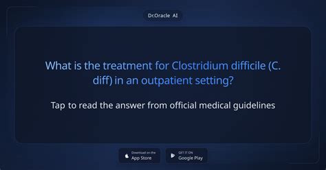 What Is The Treatment For Clostridium Difficile C Diff In An