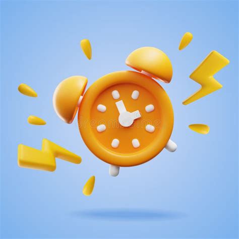 Ringing Alarm Clock 3d Realistic Vector Illustration Isolated On