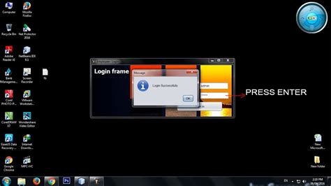 How To Login By Pressing Enter Key Or Jbutton Java Tutorial Youtube