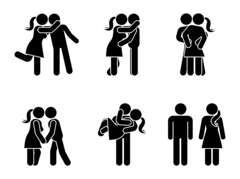 Premium Vector Couple In Love Stick Figure Doodle