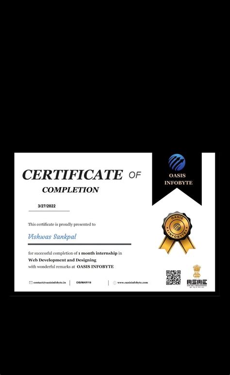 vishwas sankpal on linkedin webdevelopment intern2022 oasisinfobyte intership