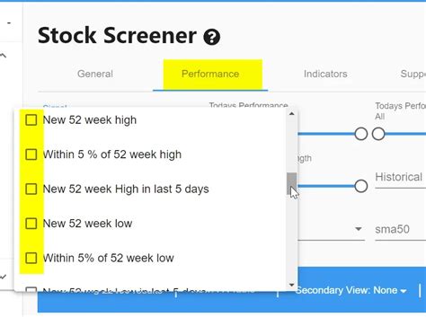 creating custom expressions in the screener