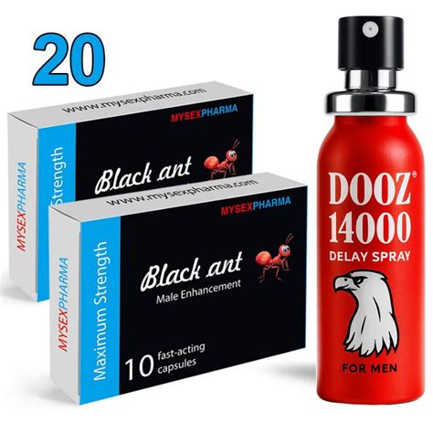 Black Ant Sex Stimulant 20 Kapsula Dooz 14000 Sprej Za Zadržavanje