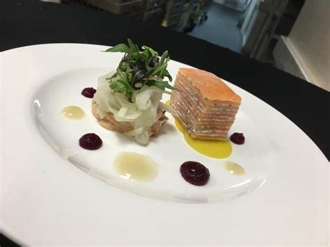 Callum Roker On Linkedin Salmon Terrine Seabass With Pom Ecrasse