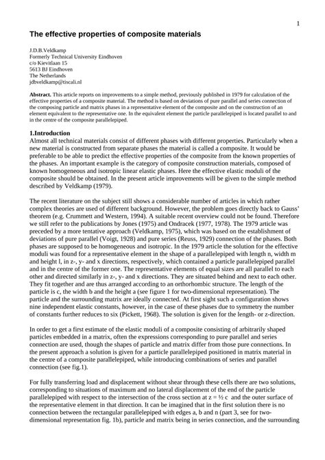 Pdf The Effective Properties Of Composite Materials