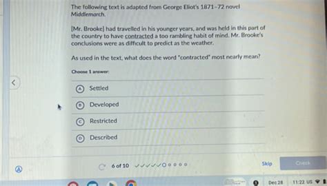 The Following Text Is Adapted From George Eliots 1871 72 Novel