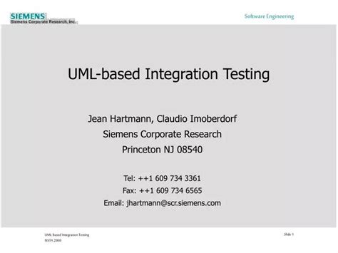 Ppt Uml Based Integration Testing Powerpoint Presentation Free Download Id 5763742