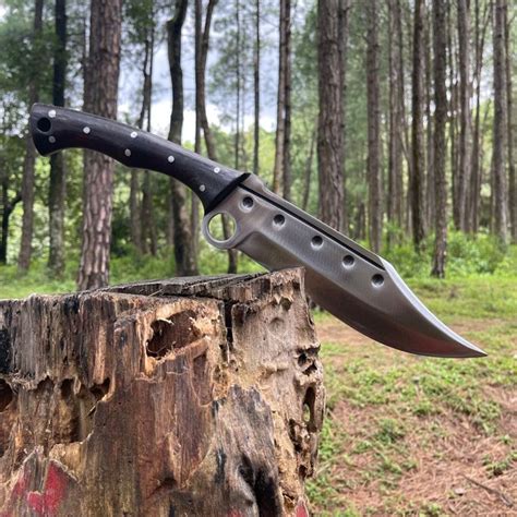 10 Inch Seax Knife Hand Forged Fixed Blade Seax Knives Hunting Knives
