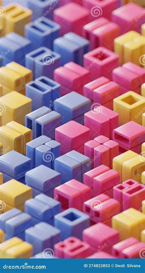 Cube Composition 3d Illustration Background 06 Stock Illustration