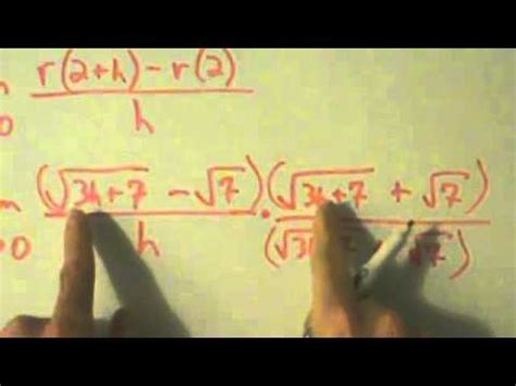 Calculus I Derivative At A Point Square Root Example YouTube